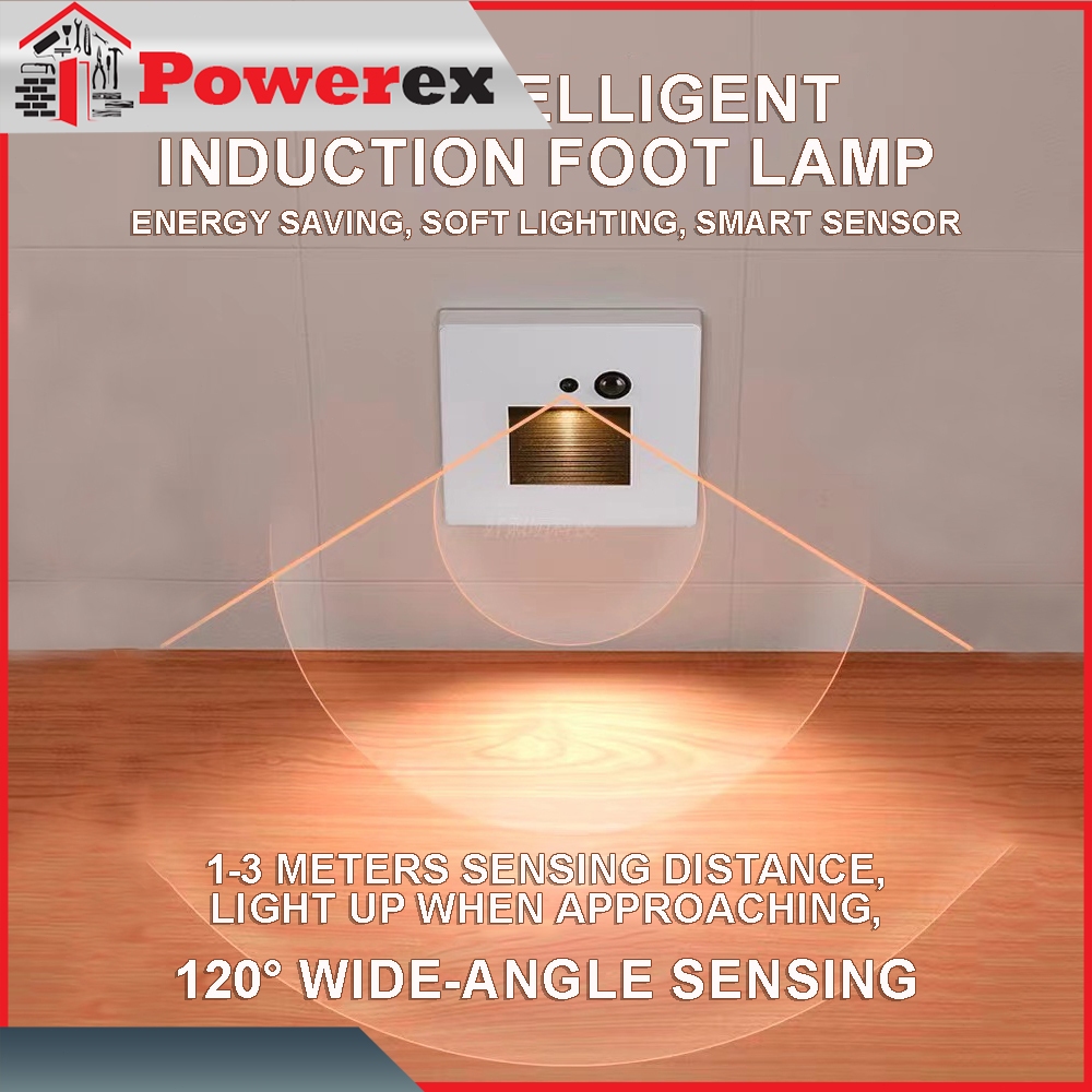 Led Recessed Wall Sconce Lamp PIR Sensor Stairs Light Step Lamp ...