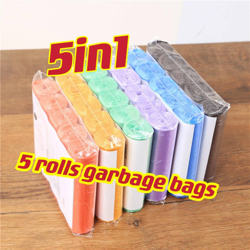 5 Rolls Disposal Garbage Bag Plastic Rubbish bags (45cm*50cm) | Shopee ...