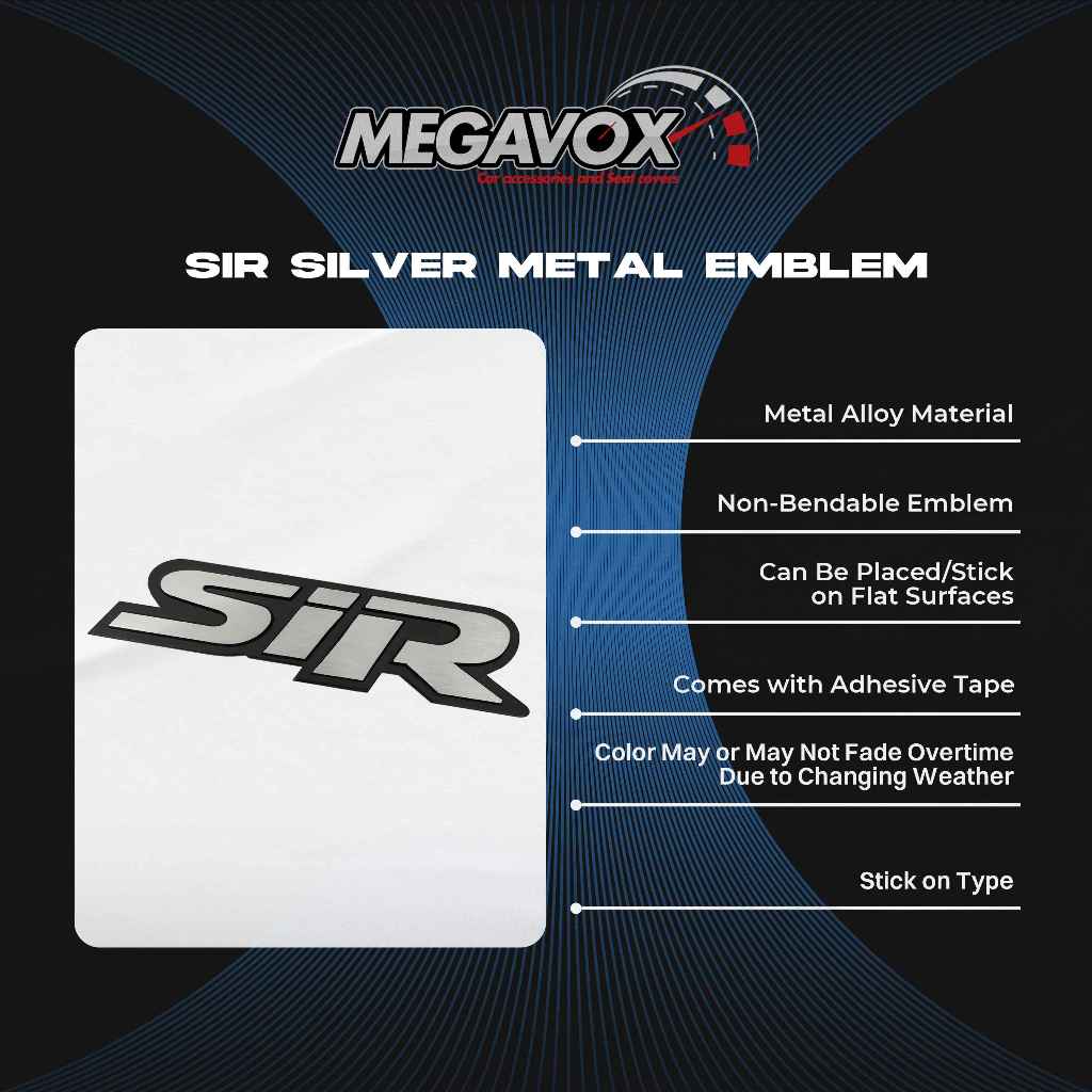 SIR Silver Metal Emblem | Shopee Philippines