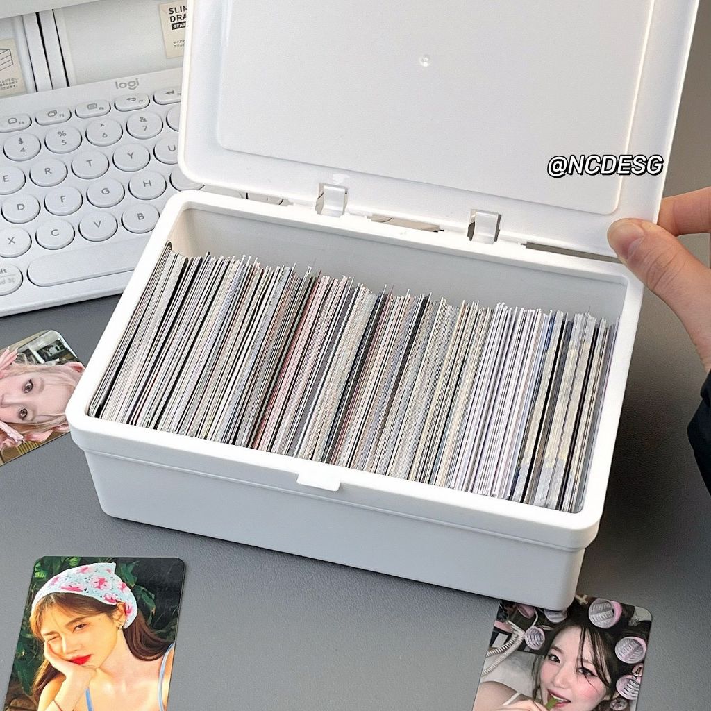 White flip-top storage box ins style handbook material dust-proof ...