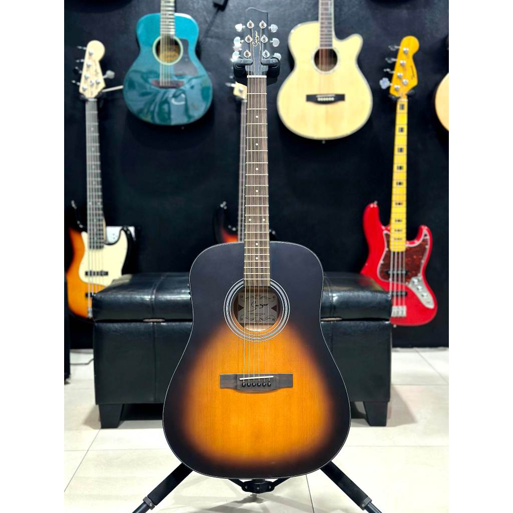 Smiger GN-81D Solid Top Acoustic-Electric Guitar GT-4 Pick up | Shopee ...