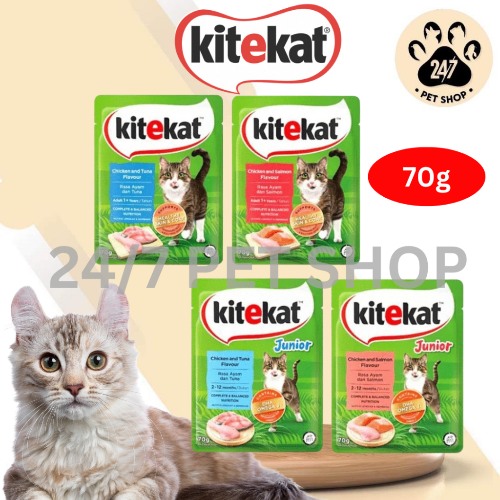70g Kitekat Cat Wet Food Cats Snack Pouch 24/7 Pet Shop | Shopee ...