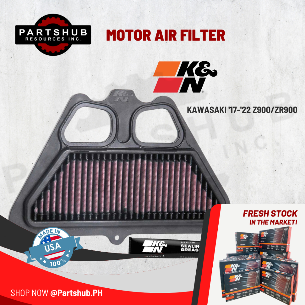 K&N AIR FILTER KA-9017 (KAWASAKI '17-'22 Z900/ZR900) | Shopee Philippines