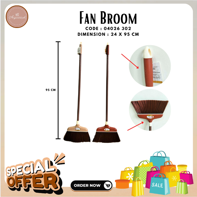 302 FAN BROOM / PLASTICK BROOM / BROOM / WALIS | Shopee Philippines