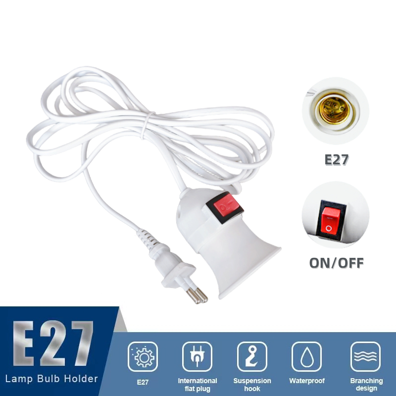 V380 CCTV Camera Bulb Extension Cable 3M Lamp Socket with Switch ...