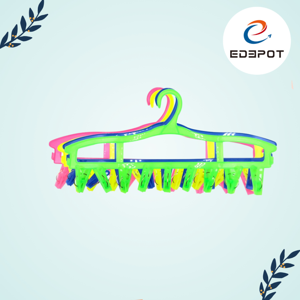 Edepot Quality Plastic Hanger with 9clips/Sipit/Ipit LAUNDRY HANGER ...