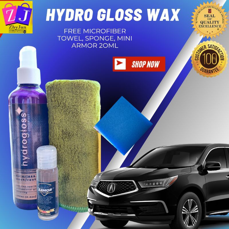 Hydro gloss ORIG ( MICROFIBER TOWEL,SPONGE, ARMOR 2OML) | Shopee ...