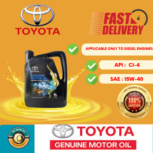 TOYOTA Genuine motor oil for diesel engine CI-4 15w40 4L | Shopee Philippines