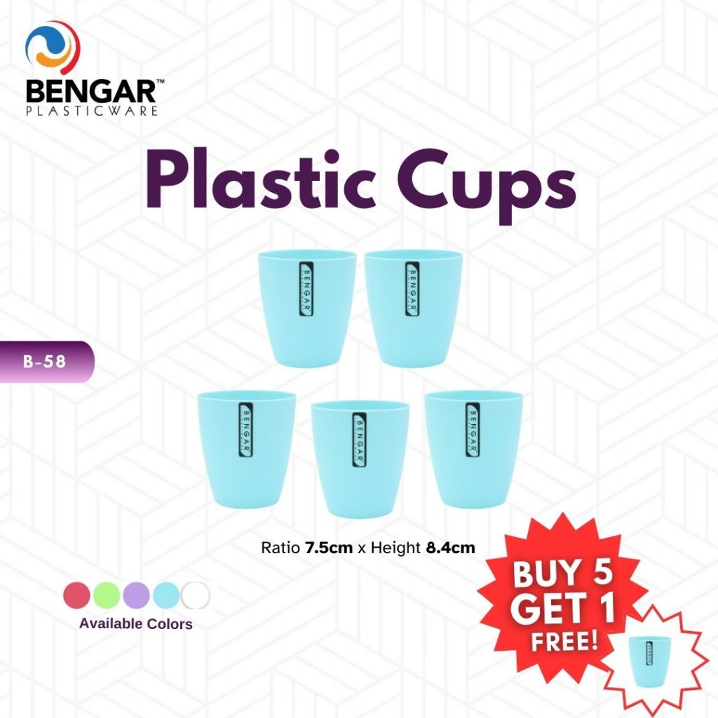 Hqc Colorful Plastic Cups For Kids Drinking Baso Reusable | Shopee ...