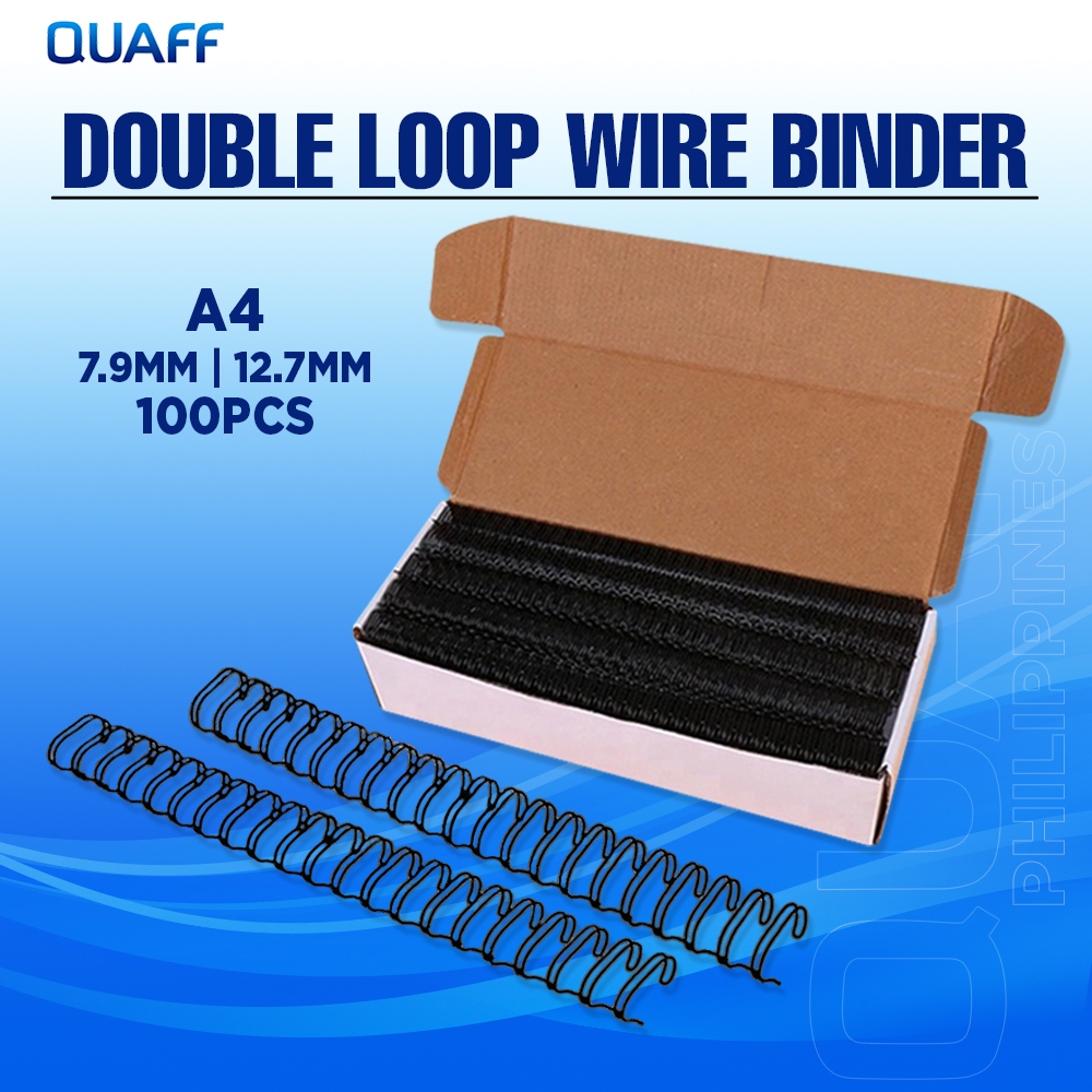 QUAFF Double Loop Wire Binder 3:1 Pitch Metal Loop Ring Binder (100pcs ...
