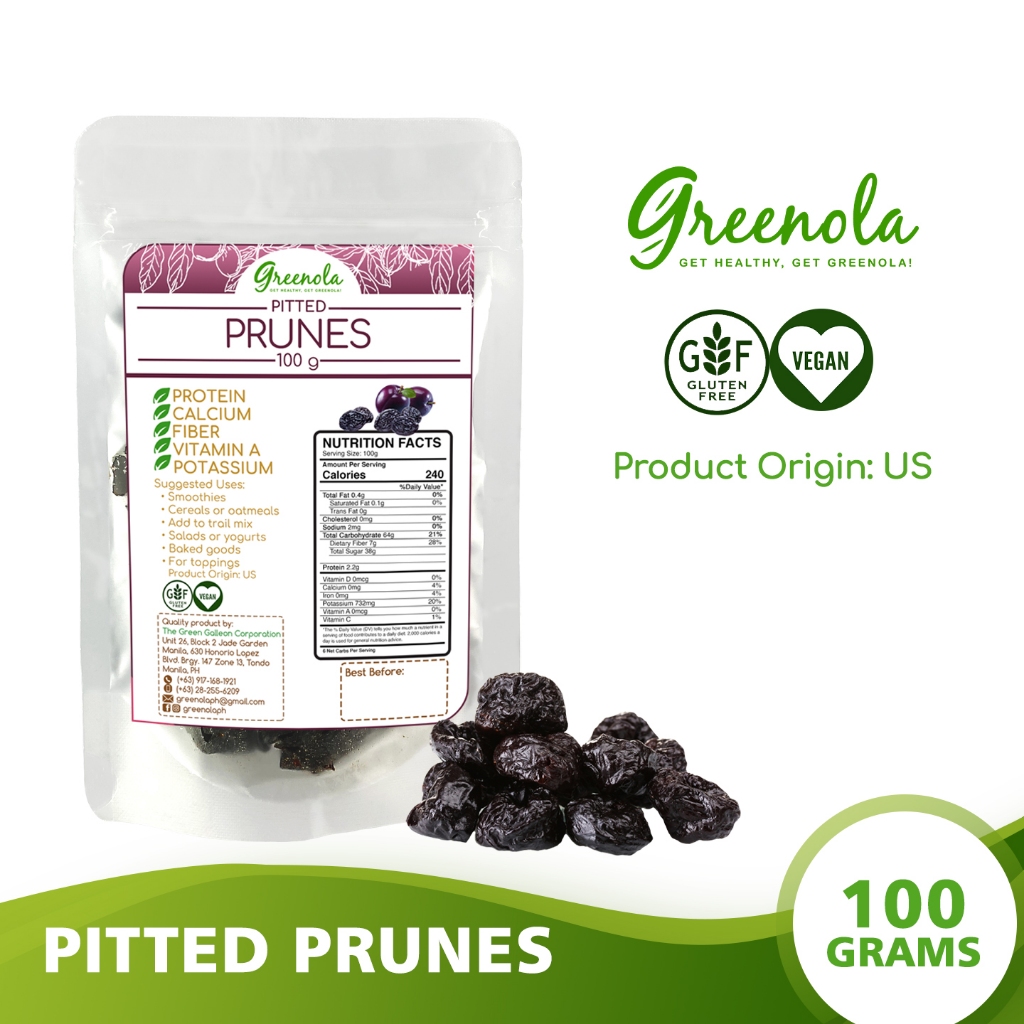Greenola Pitted Prunes 100g | Shopee Philippines