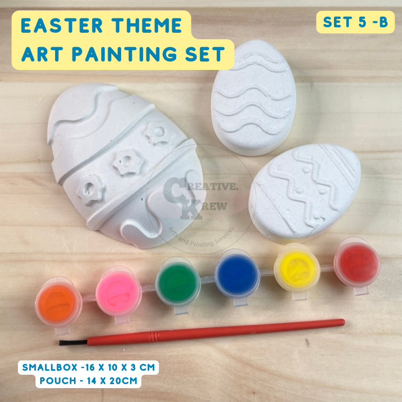 EASTER SET 5 BUNNY EGG PLASTER PAINTING SET/PARTY GIVEAWAYS/ GIFTS Art ...