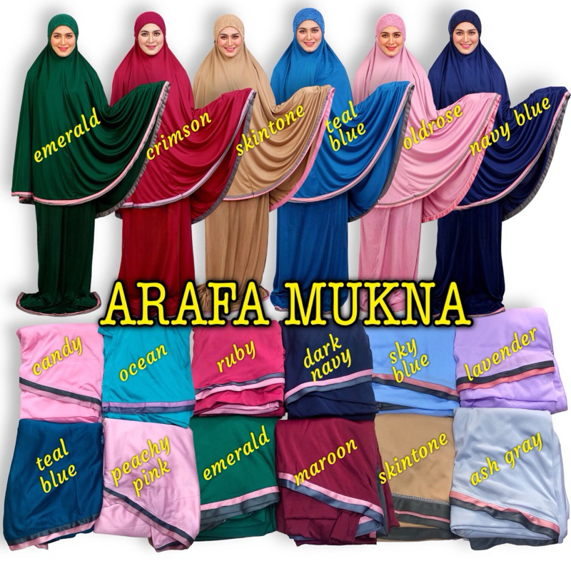 ARAFA Mukna Malaysian Mukna set Muslim Prayer Set Luku Ramadan ...