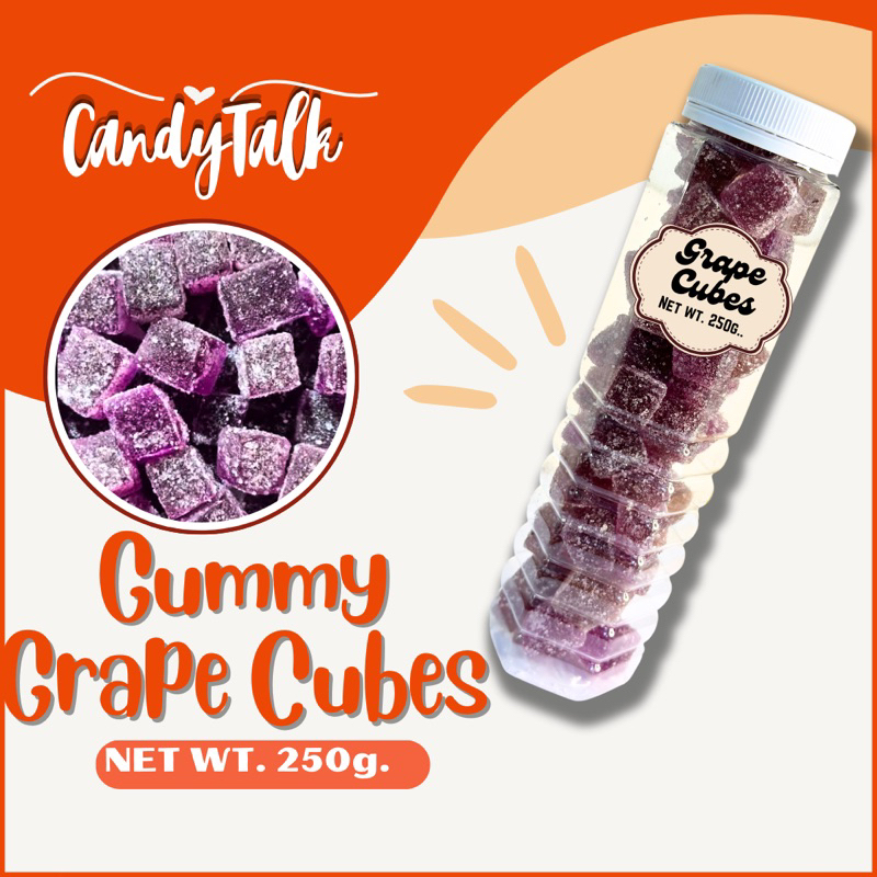 Gummy Grape Cubes 250g. | Shopee Philippines