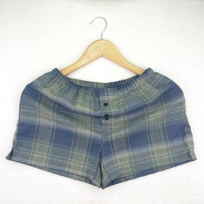 Checkered / Plaid / Mixed Prints Vented-Hem Boxer Shorts | Sleepwear | Loungewear | Shopee ...