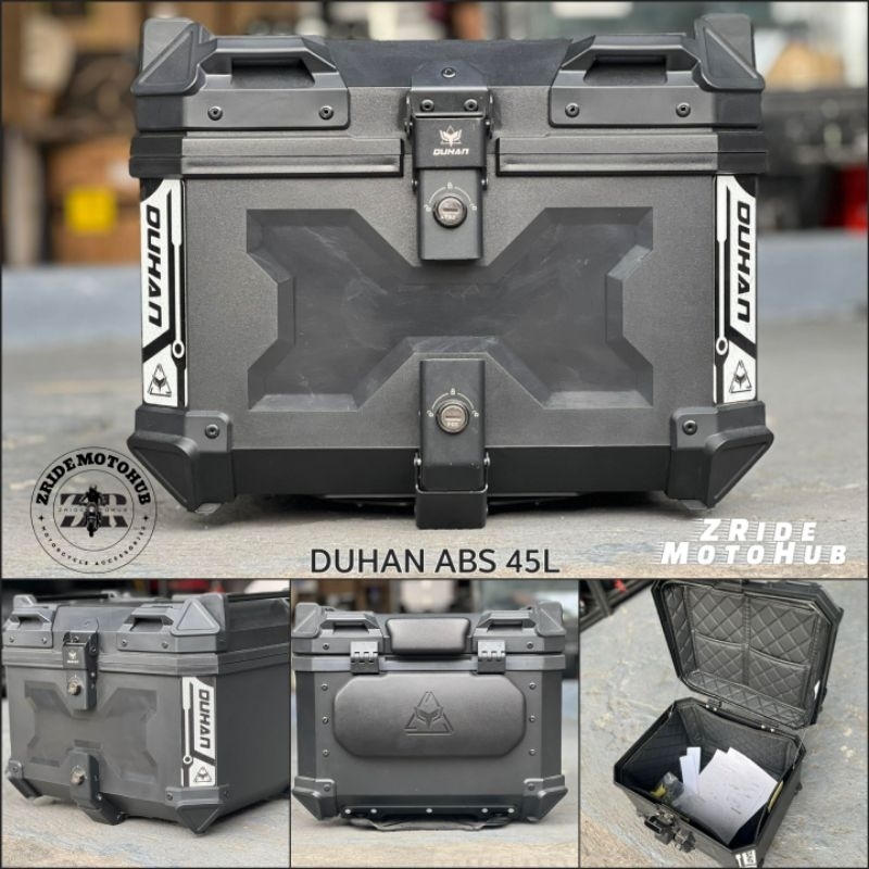 DUHAN 45L TOPBOX - HARD PLASTIC with BACKREST | Shopee Philippines