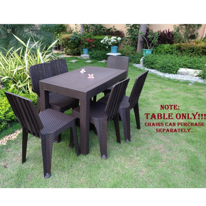 Plastic Rattan Table (24"x38") TABLE ONLY/lamesa | Shopee Philippines