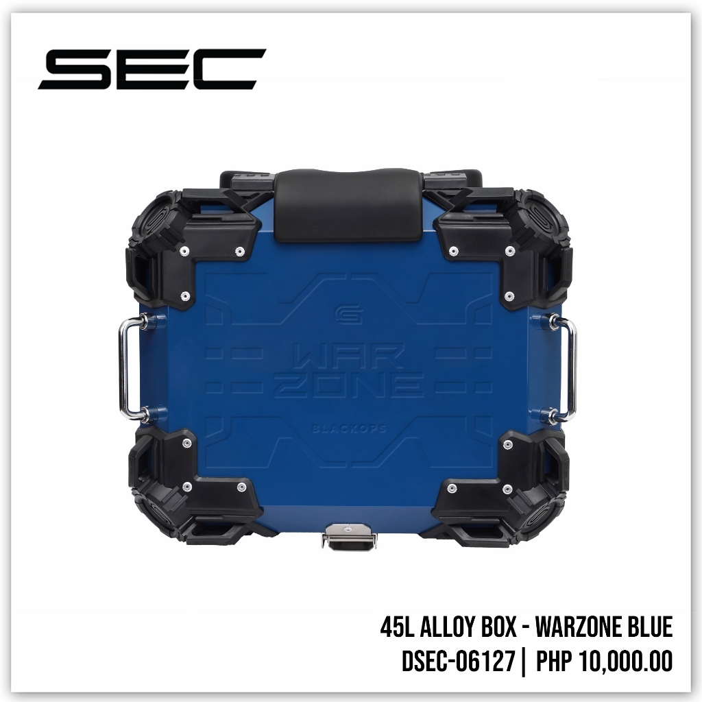 SEC Topbox 45 Liters Top Box for Motorcycle - Warzone (DSEC-06127-BLUE ...