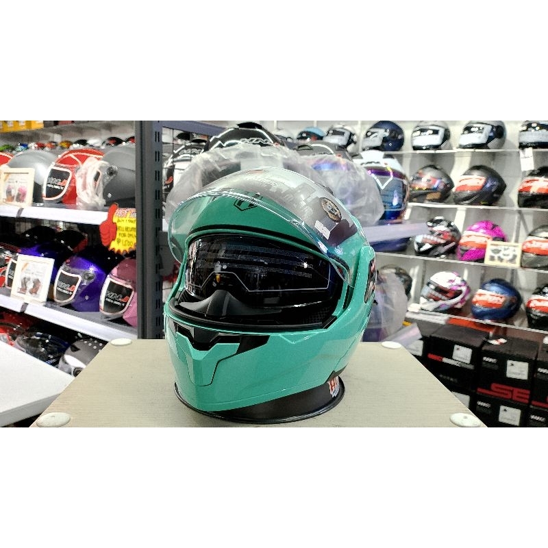 HNJ 937 Plain,Modular, Motorcycle Helmet,Dual Visor | Shopee Philippines