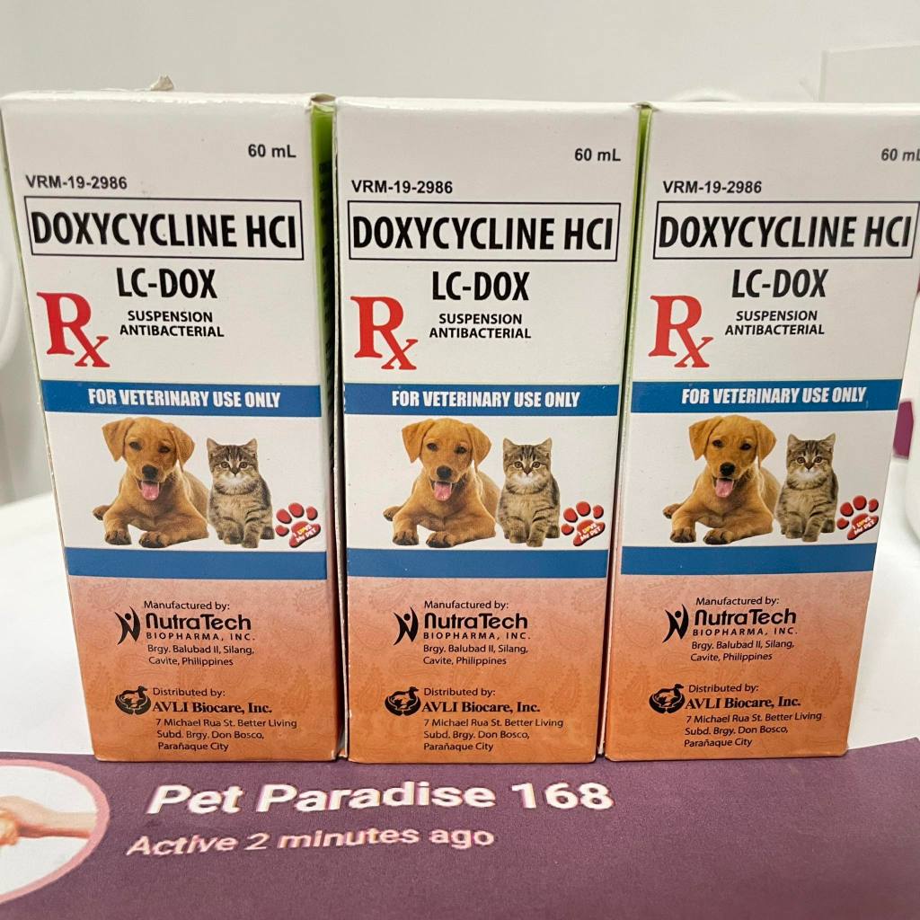 LC Dox Suspension 60ml 120ml Doxycycline (for dogs and cats) | Shopee ...