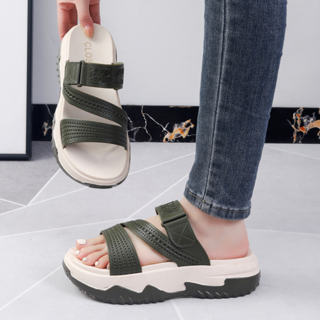 【SUM】Korean Fashion Soft Rubber Non Slip Comfortable Sandals For Women ...