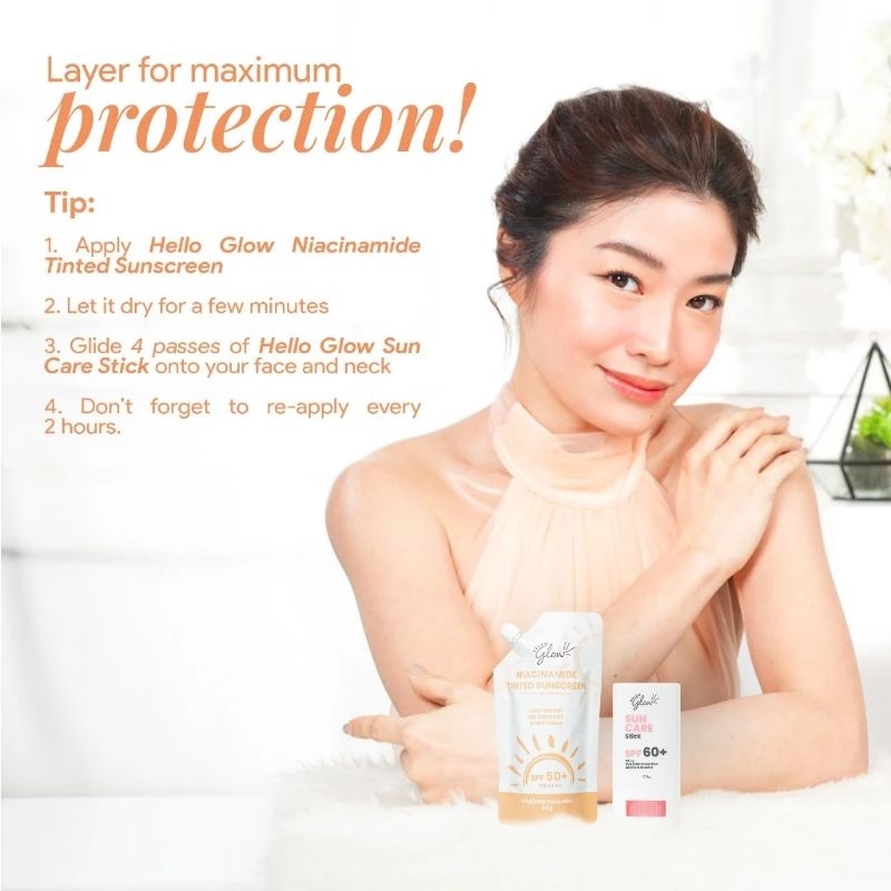 HELLO GLOW NIACINAMIDE TINTED SUNSCREEN WITH SPF50+PA | Shopee Philippines
