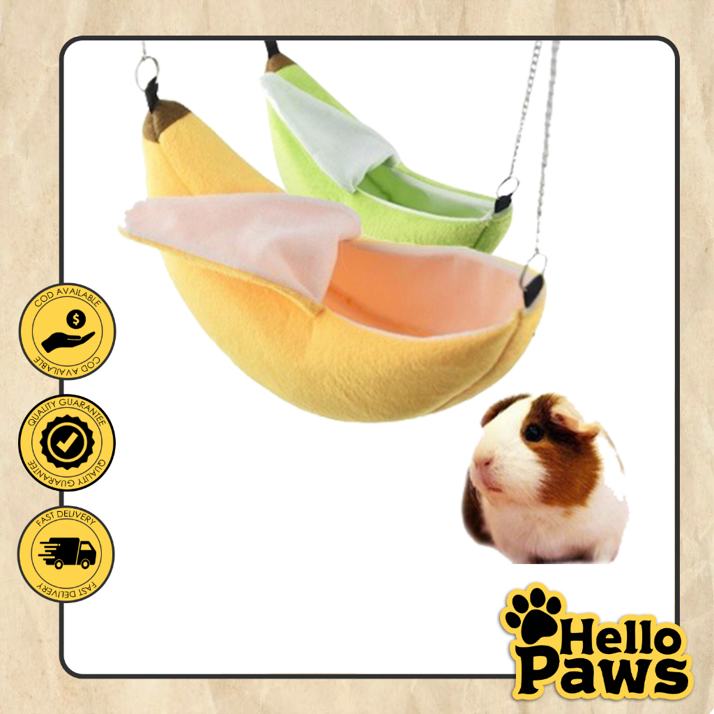Hello Paws Hamster Cotton Nest with Chain Winter Warm Banana Shape ...