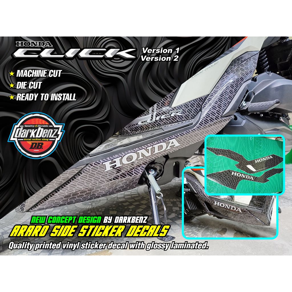 Honda Click Version 2 & 3 - New Concept Quality Printed Sticker Decals ...