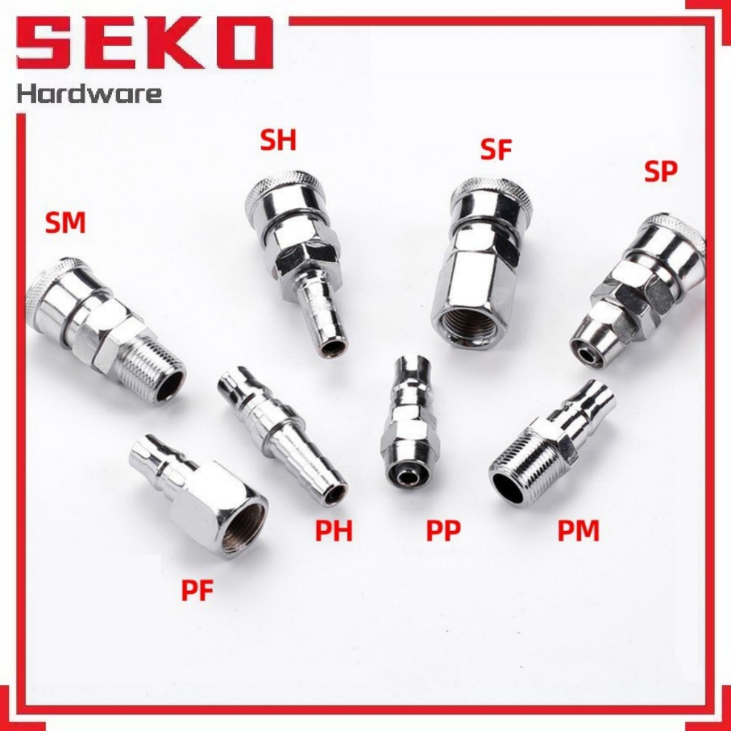 Quick Connect Pneumatic Coupler Compressor Hose Coupler 1/4 Connector Adapter Plug Accessory ...