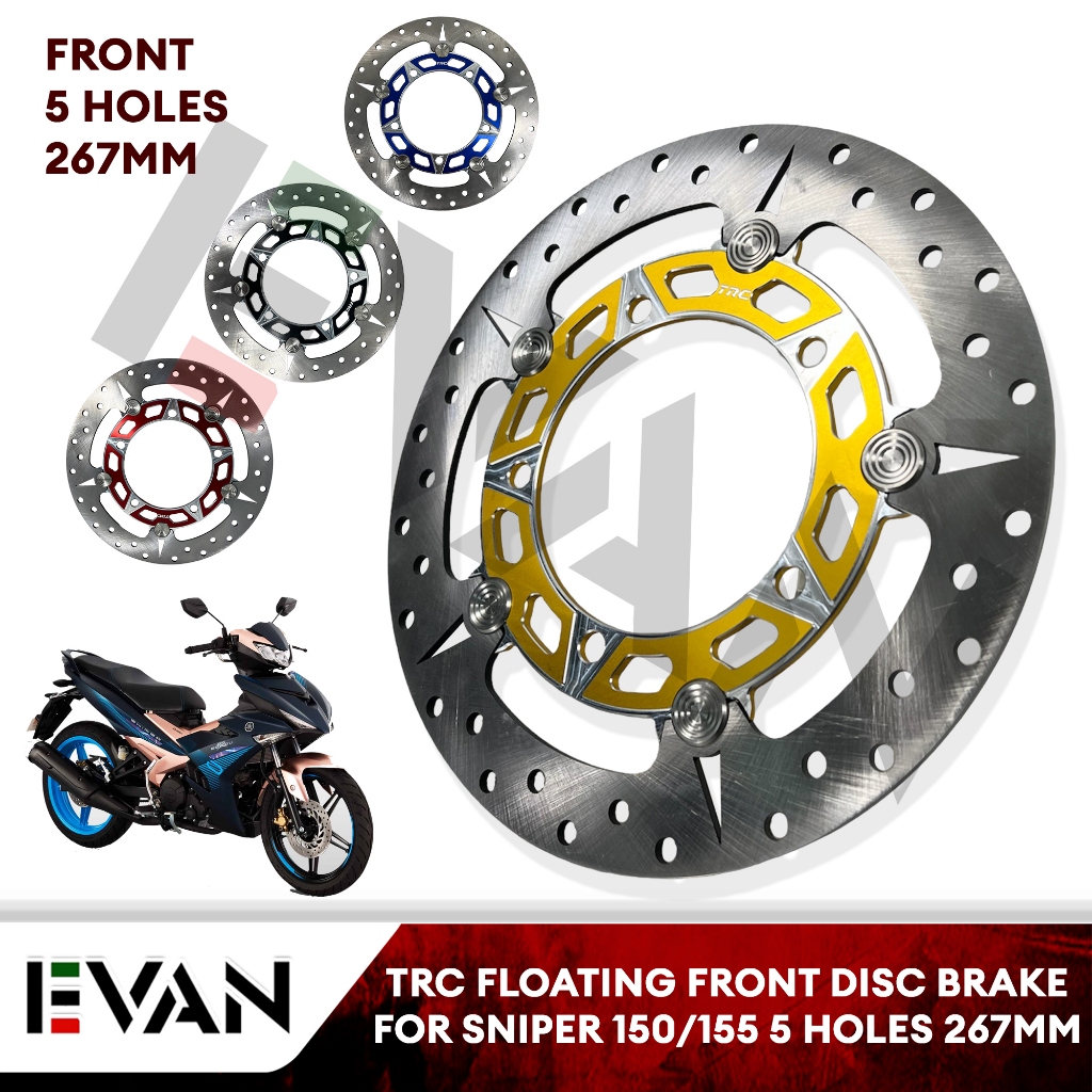 EVAN.SHOP TRC FLOATIN FRONT DISC BRAKE for Sniper 150/155 5 HOLES 267mm ...