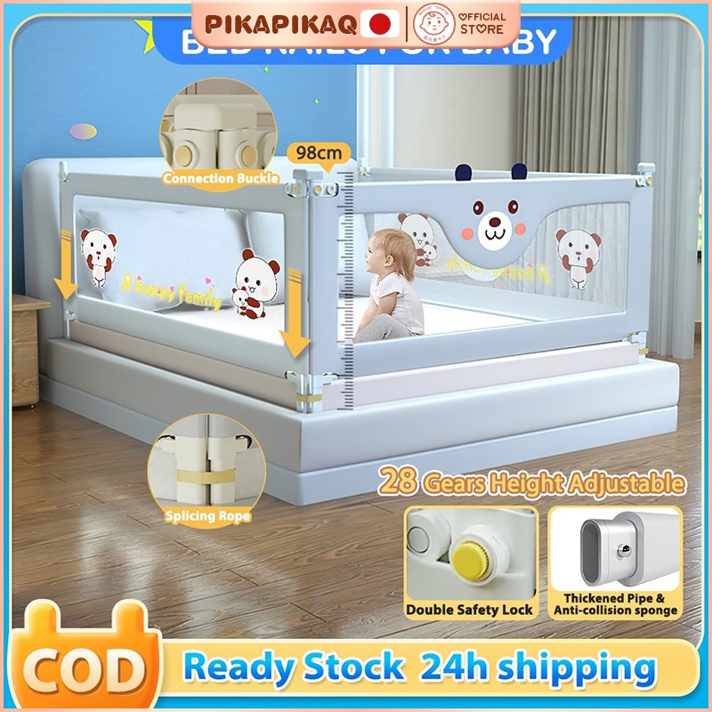 1-6years old Bed Fence for Baby Queen/king Size Slide Down Safety Bed ...