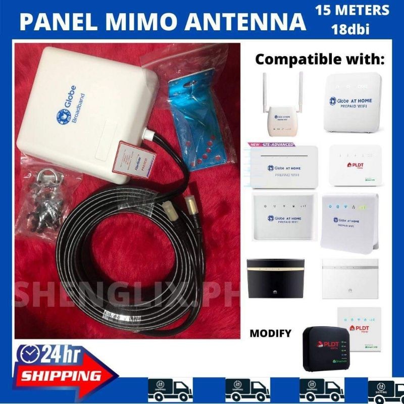GLOBE PANEL MIMO 4G/LTE Antenna for modem (Signal Enhancer/Booster) 15 ...