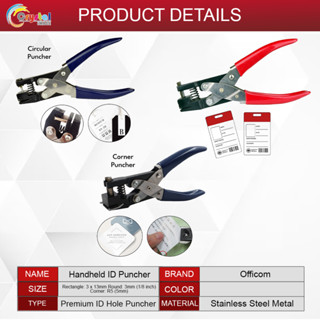 Officom ID Card Puncher Heavy Duty ( Round | Rectangle | Corner ) Hand ...