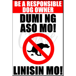 ASO MO ITALI MO LAMINATED WARNING TAGALOG SIGNAGES A4 SIZE 180GSM PAPER ...