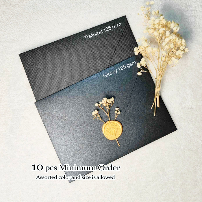 Envelope for Invitation Black Matte Glossy for Wedding Birthday 5R 4R ...