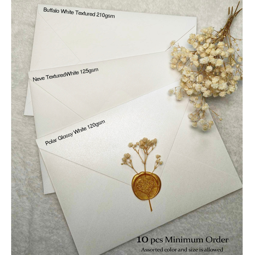 White Envelope for Invitation for wedding Birthday Glossy Matte ...