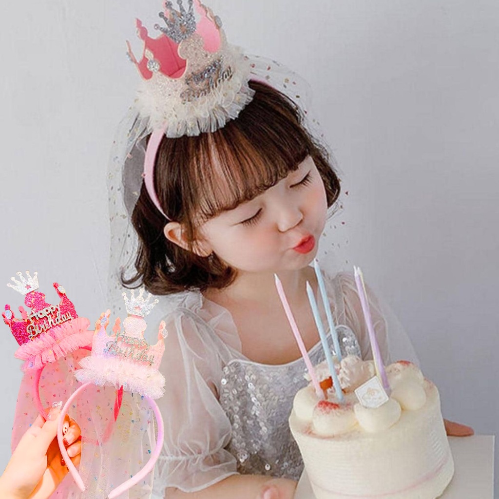 Birthday Hat Girl Happy Birthday Cute Decoration Party Cap Ins Non ...