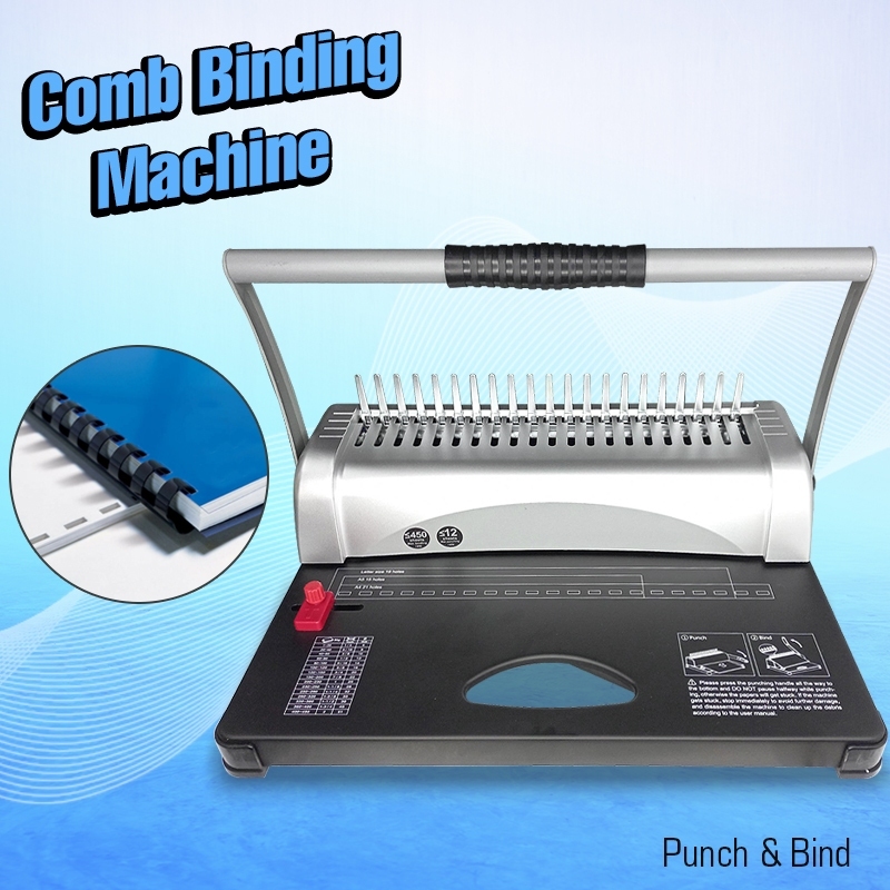A4 SIZE (Punch / Bind) Double Arm Comb Binding Machine | Shopee Philippines