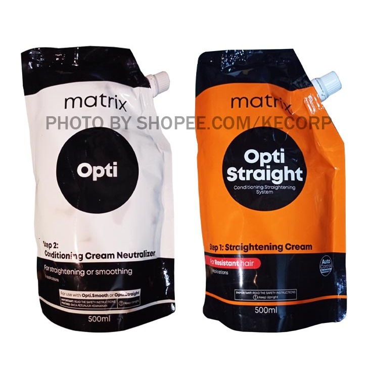 Opti Straight RESISTANT + CONDITIONING CREAM SET 500ml by Matrix KECORP ...
