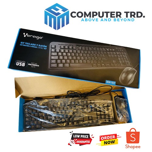 BRANDNEW VORAGO KEYBOARD&MOUSE COMBO KM107 | Shopee Philippines