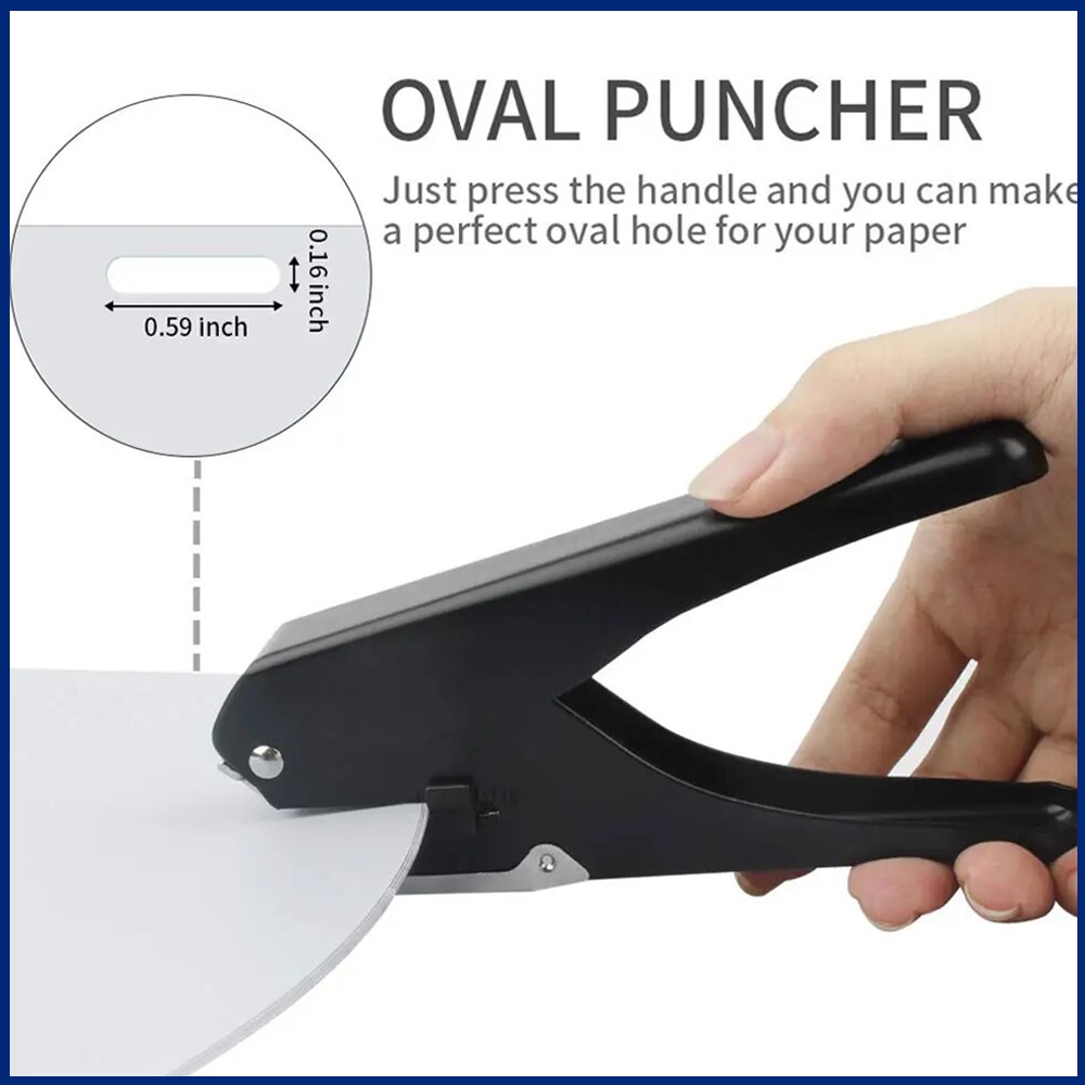 Heavy-Duty Metal ID Hole & Rectangle Puncher 3x13mm Slot & 5mm Round ...