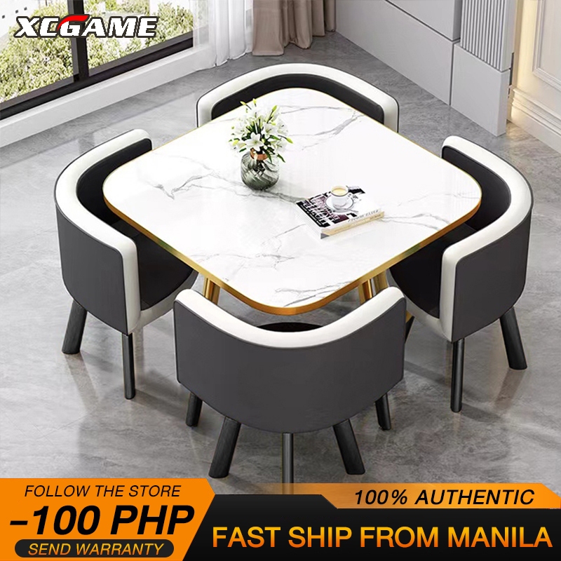 XC-Diameter 80CM + four stools office leisure small round table ...