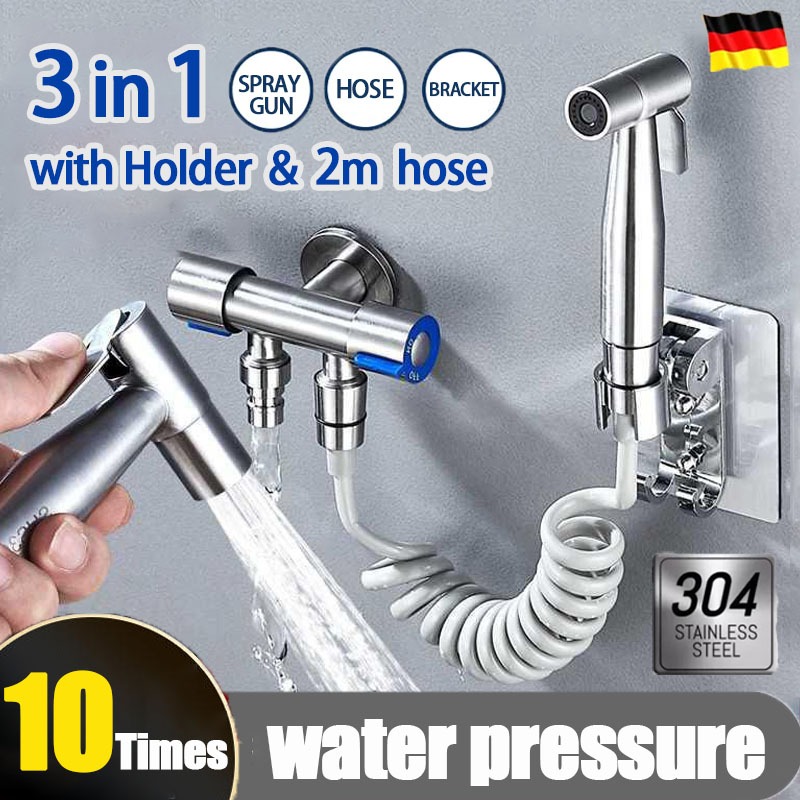 High Pressure Toilet Bidet Set 304 Stainless Steel Duty Bidet Spray ...