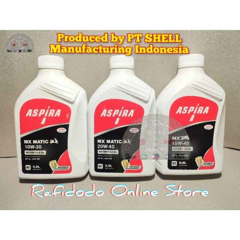Aspira Motorcycle Engine Oil Produced by PT SHELL Manufacturing ...