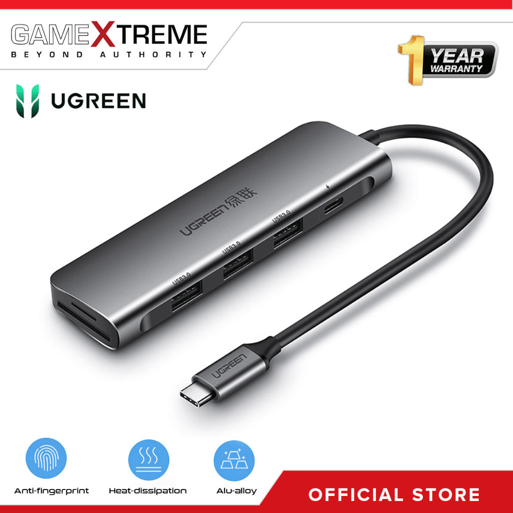 UGREEN USB-C 6-IN-1 Multifunctional Adapter Space Gray CM195/70411 ...