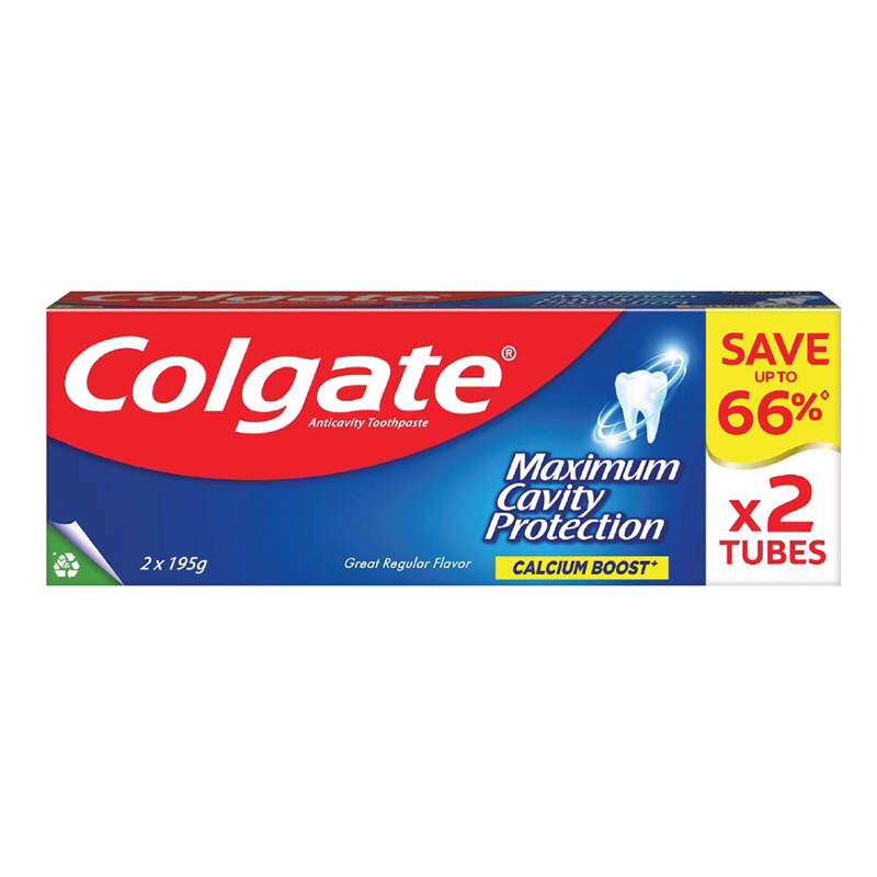 Colgate Toothpaste Twin Pack Maximum Cavity Protection, Cool Menthol ...