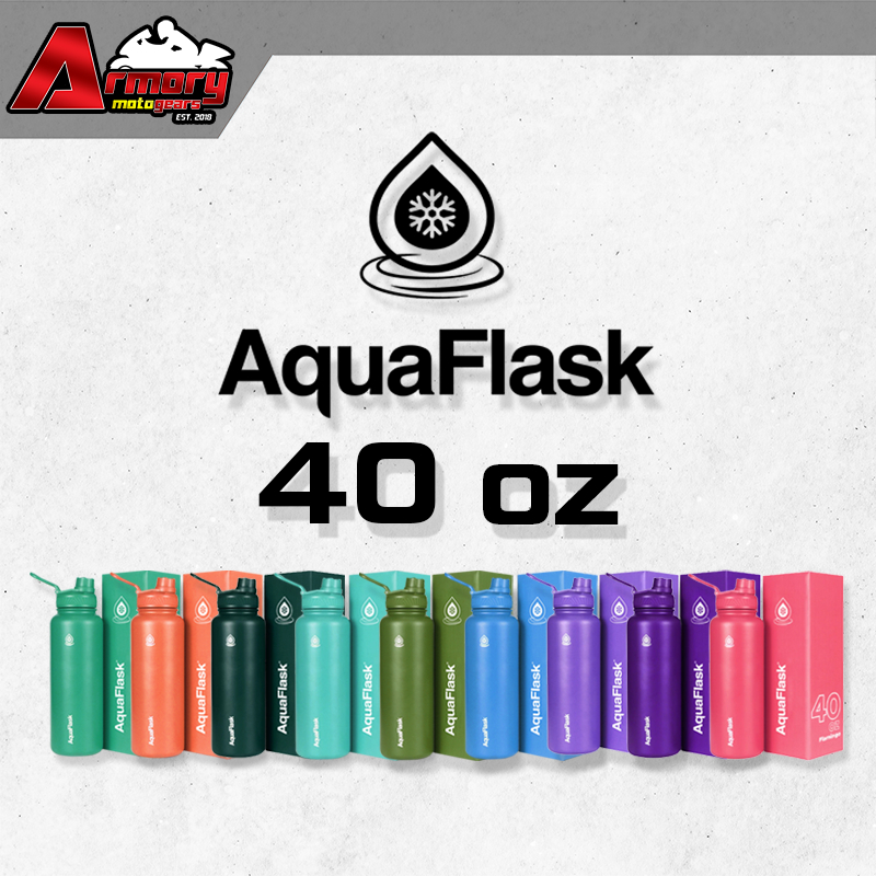 AQUAFLASK (40 OZ) Wide Mouth with Spout Lid Vacuum Insulated Stainless ...