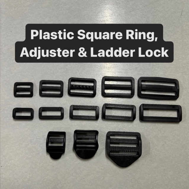 [Sold by 50 PCS] Plastic Adjuster, Square Ring, Ladder Lock for Bags ...