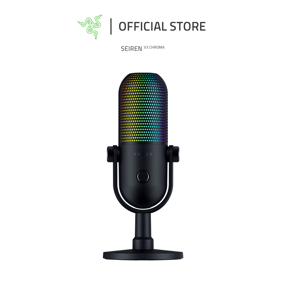 Razer Seiren V3 Chroma - RGB USB Microphone with Tap-to-Mute | Shopee ...