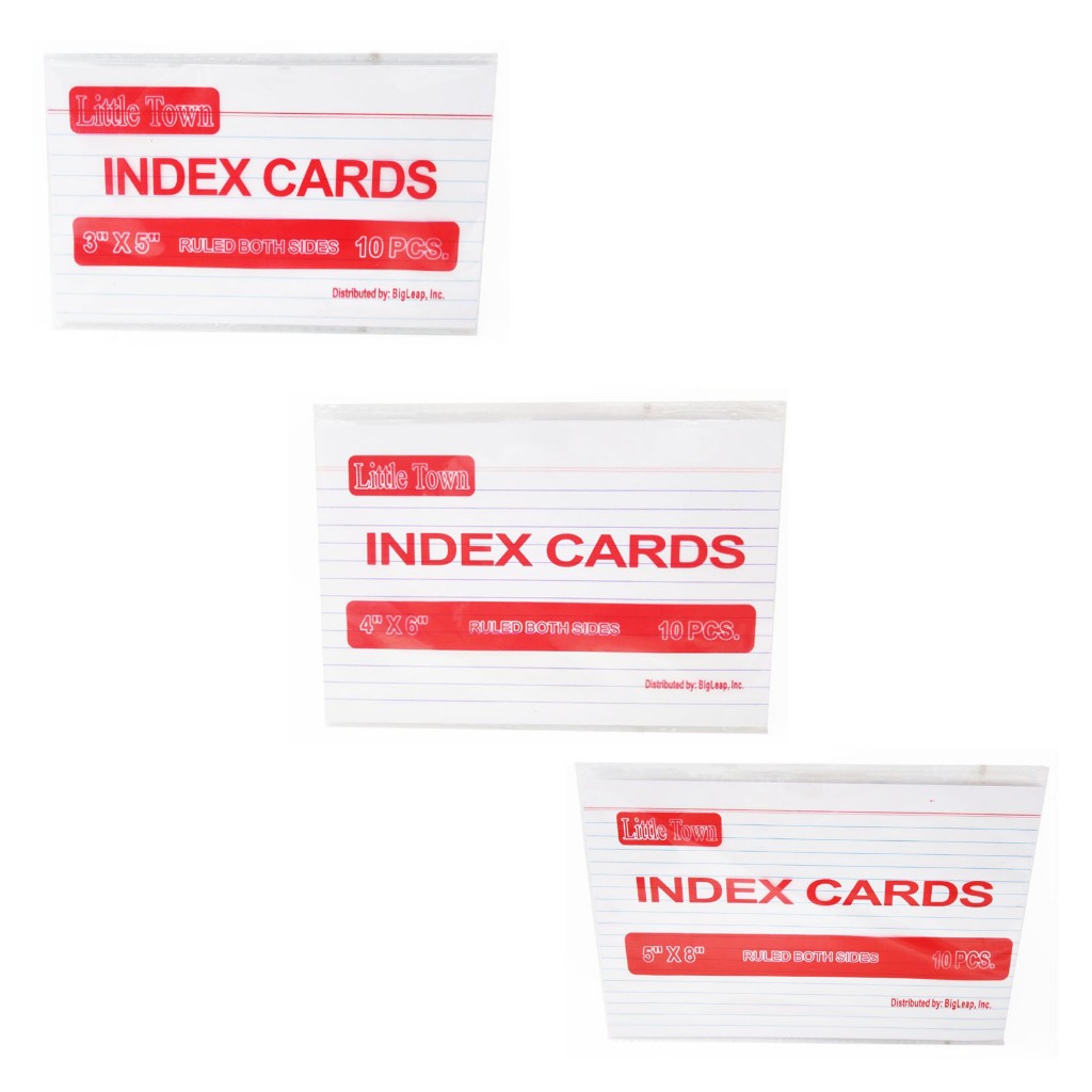 1 Pack/ 10 Pieces Little Town Index Card Ruled both Sides | Shopee ...